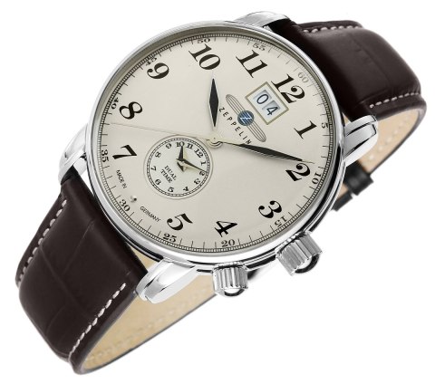 Zegarek Męski ZEPPELIN LZ127 Graf Zeppelin Dual Time 7644-5 + BOX ...